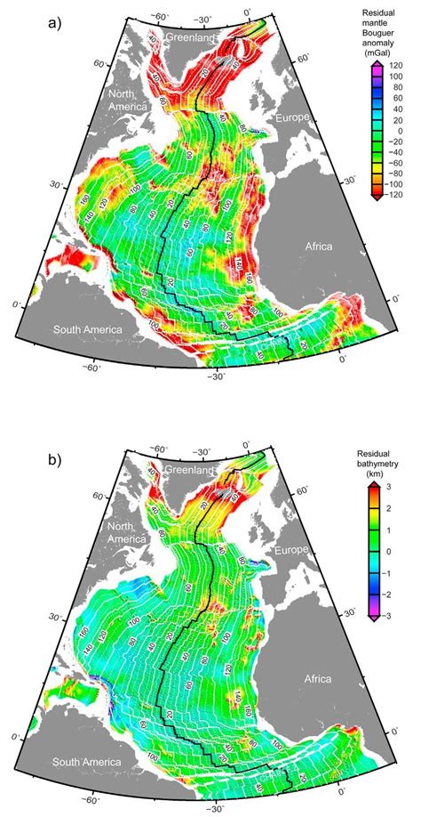 A Map Of Calculated Residual Mantle Bouguer Anomaly Rmba For The