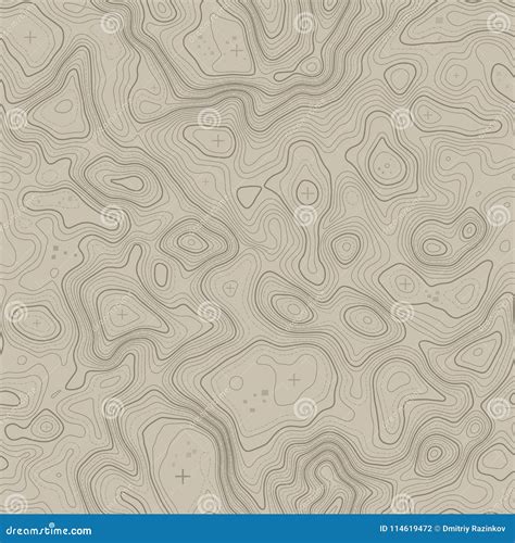 Seamless Pattern Topographic Map Background With Space For Copy