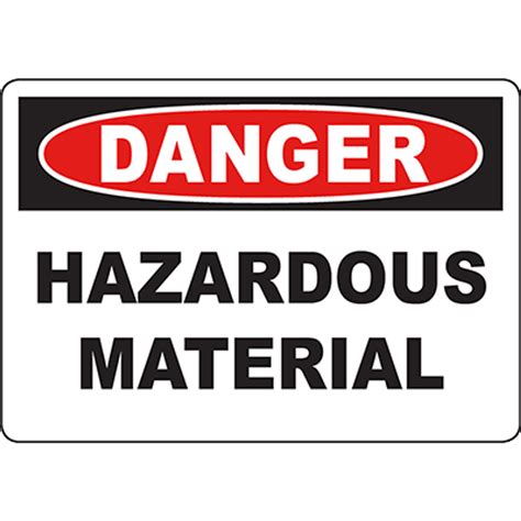 Danger Hazardous Material Sign Graphic Products