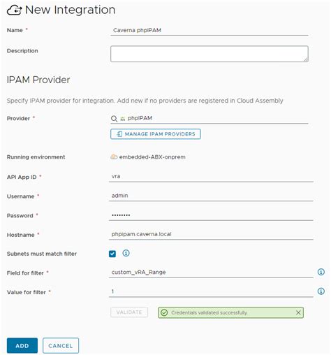 Configurando a integração do vRealize Automation 8 x o phpIPAM