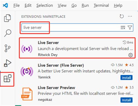 vscode live server 插件安装和使用 csdn博客