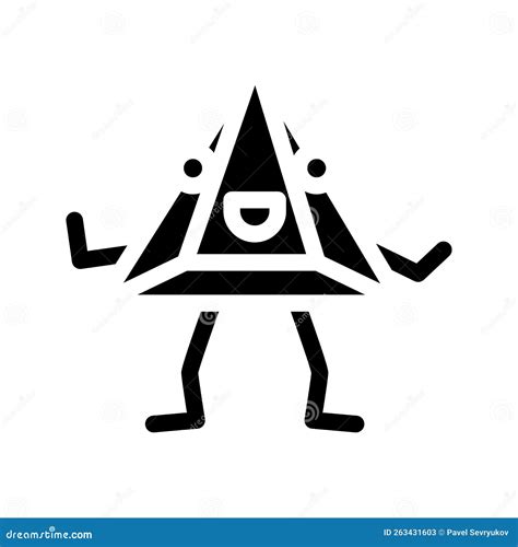 Pyramidengeometrische Zeichensymbole Stock Abbildung Illustration Von
