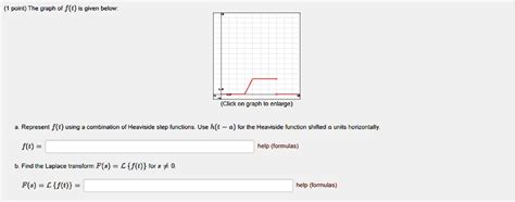 Solvedpoint The Graph Of Ft Is Given Below Click On Graph Enlarge Represent Fc Using