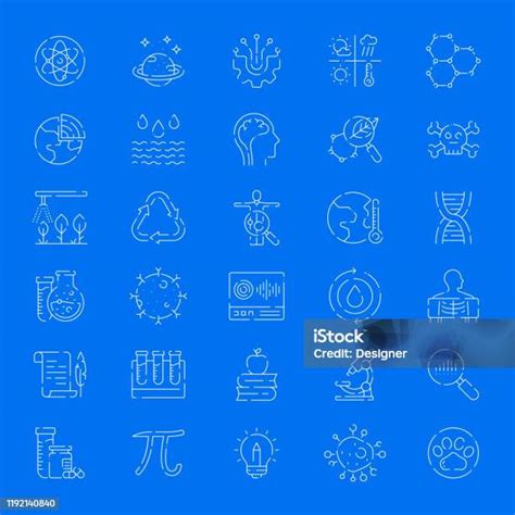 과학 관련 벡터 얇은 선 아이콘의 간단한 집합입니다 윤곽선 기호 컬렉션 0명에 대한 스톡 벡터 아트 및 기타 이미지 0명 Dna 가상현실 Istock