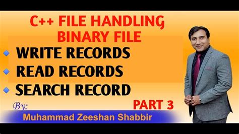 Binary Files In C Part 3file Pointer Read Write Search Operations File Handling