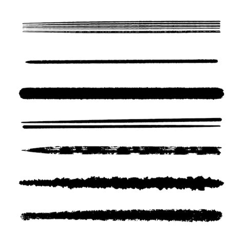 Premium Vector Hand Drawn Underline Collection Vector Illustration