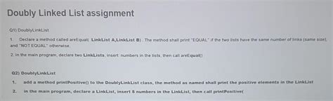 Solved Doubly Linked List Assignment Q1 Doublylinklist 1