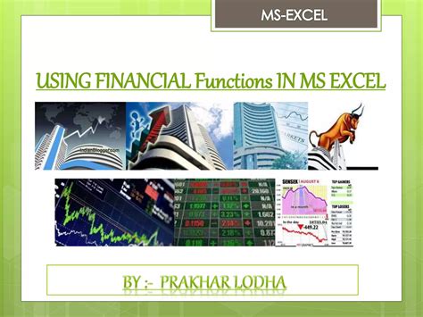 Using Financial Functions In Ms Excel Ppsx