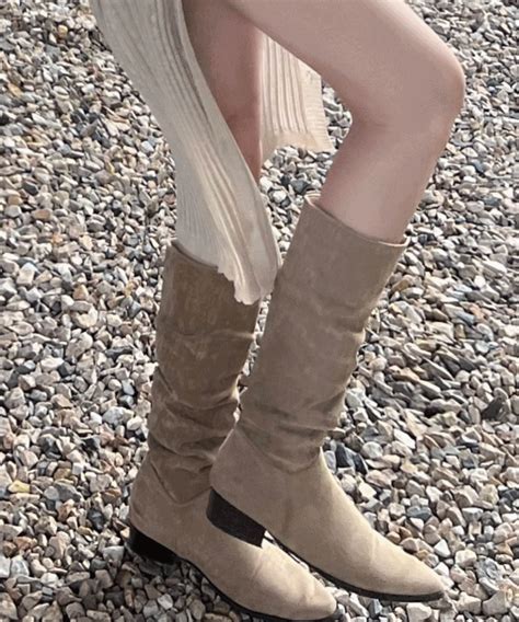 [코디완성부츠] 트렌디 스웨이드 주름 부츠 가을 슈즈 셔링 웨스턴 롱부츠 고퀄 에이블리