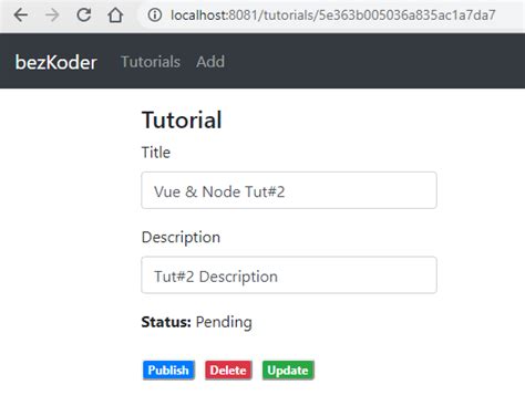 Vue Js Node Js Express MongoDB Example MEVN Stack CRUD Application BezKoder