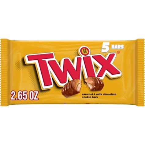 Twix Caramel Chocolate Cookie Fun Size Candy Bars Pack 5 Pk 265 Oz