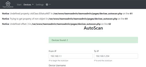 Autoscan Error · Issue 13 · Hassio Addonsaddon Tasmoadmin · Github