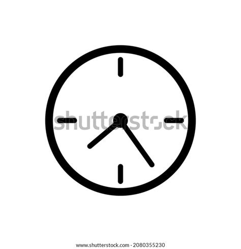 Clock Line Art Vector Icon Isolated Stock Vector Royalty Free