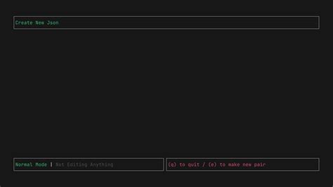 Json Editor Ratatui