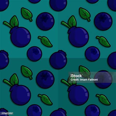 유쾌한 라인 만화 패턴 그림 맛있는 잘 익은 블루 베리 건강한 식생활과 요리 개념에 이상적 건강한 생활방식에 대한 스톡 벡터 아트 및 기타 이미지 Istock