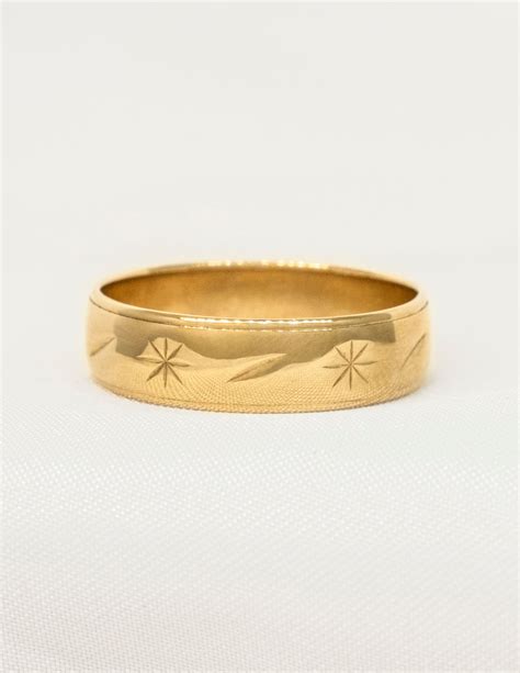 14k Yellow Gold 6mm Half Round Wedding Band Villagejewelersltd