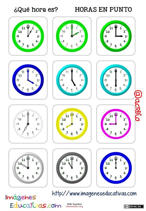 Trabaja Las Horas Y Con Estas Fichas De Relojes Analógicos Imagenes