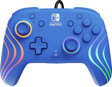 Pdp Switch Afterglow Wave Rgb Wired Controller Blue • Price