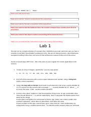 Lecture 1 Lab 1 2021 Docx COIS 2020H Lab 1 Name Paste Your Code For