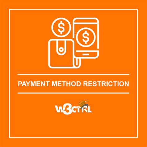 payment method restriction magento 2 extension adobe commerce w3ctrl