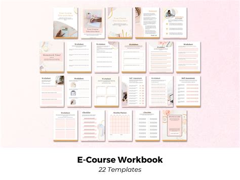 Canva Course Creator Bundle Online Course Ecourse Workbook Template