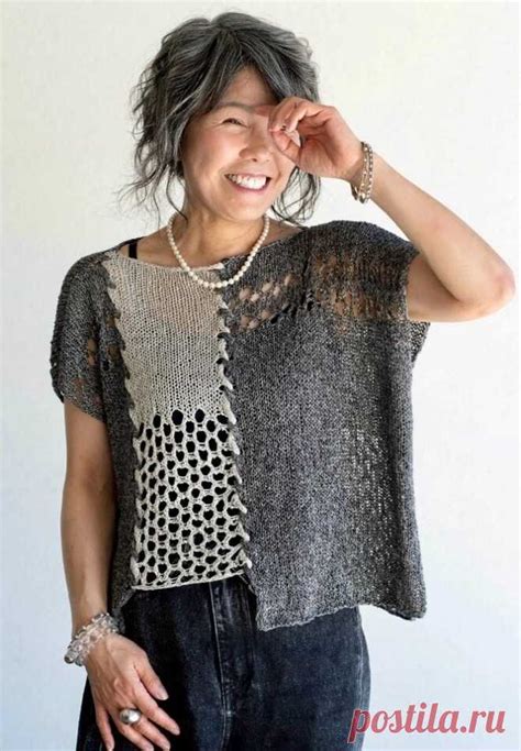 Идеальная футболка для модниц на лето океан идей для вязания спицами джемпера Постила