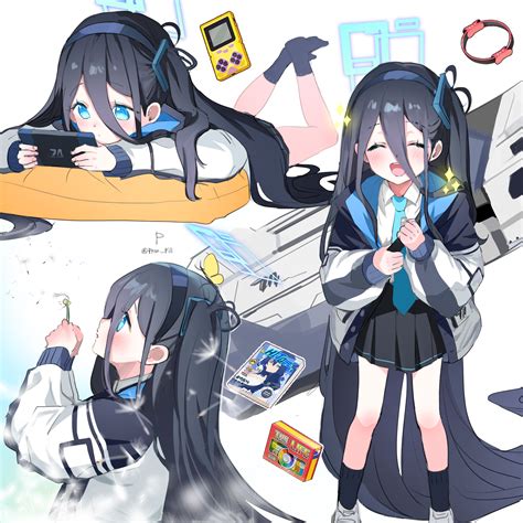 Safebooru 1girl D Absurdly Long Hair Aris Blue Archive Black