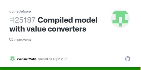 compiled model with value converters · issue 25187 · dotnet efcore · github