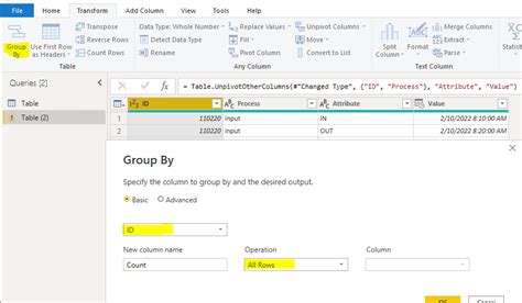 solved converting rows into column in powerquery microsoft fabric