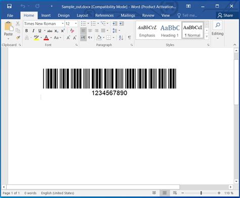 Criar código de barras no Word usando C Leia o código de barras do