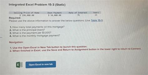 Integrated Excel Problem Static Please Use The Chegg