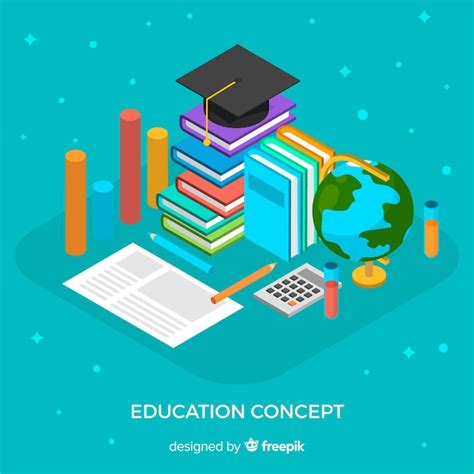 아이소 메트릭 교육 배경 무료 벡터