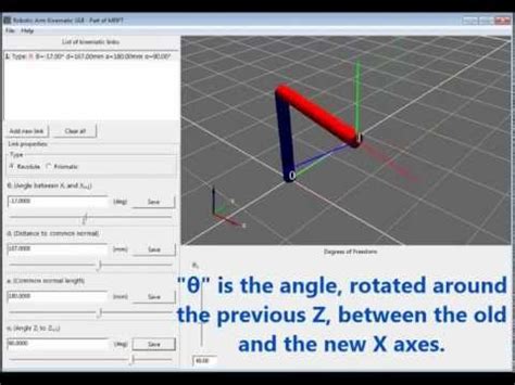 Application Robotic Arm Kinematics MRPT