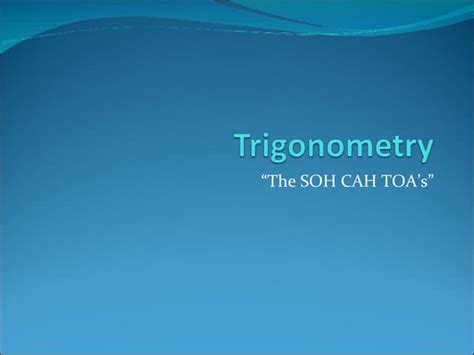 Trigonometry Expert Project Ppt