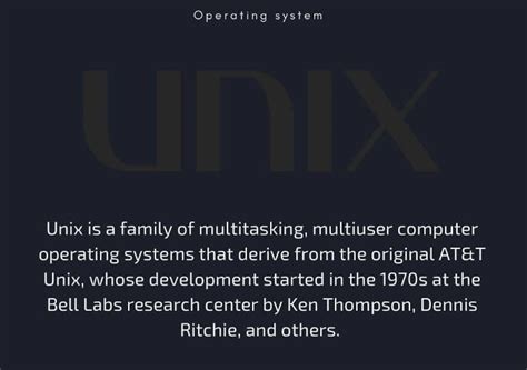 overview of unix r unix