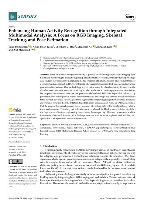 Pdf Enhancing Human Activity Recognition Through Integrated