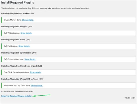 Demo Content Installation Smallest And Fastest Wordpress Theme Exs