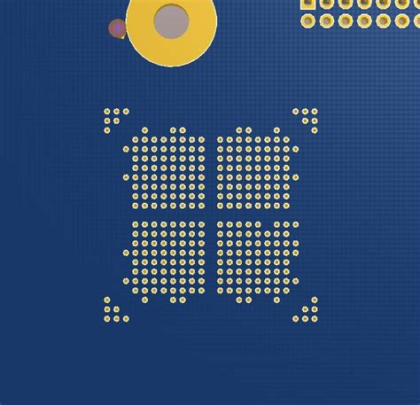 Bottom Plane Pattern Of Vias Within FPGA Footprint On Eight Layer PCB Download Scientific