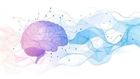 Vivid Illustration Of A Human Brain With Abstract Waves And Neural Connections Symbolizing