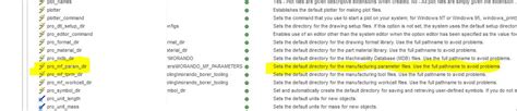 solved default manufacturing parameters ptc community