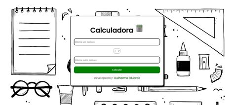 Projeto Web Calculadora Guilherme Eduardo HTML JavaScript CSS DIO