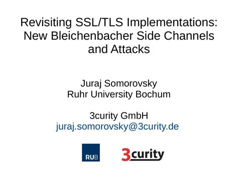 [ppt] revisiting ssl tls implementations new bleichenbacher side