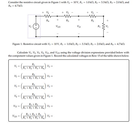 Solved Consider The Resistive Circuit Given In Figure 1 With