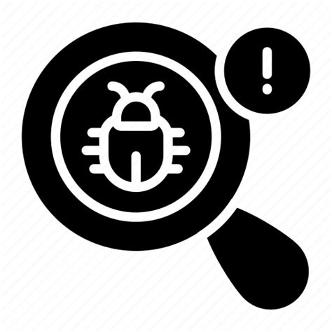 bug testing analysis debugging search virus icon download on