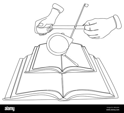 One Continuous Line Of Book With Ruler Tape Thin Line Illustration Vector Measuring Guide