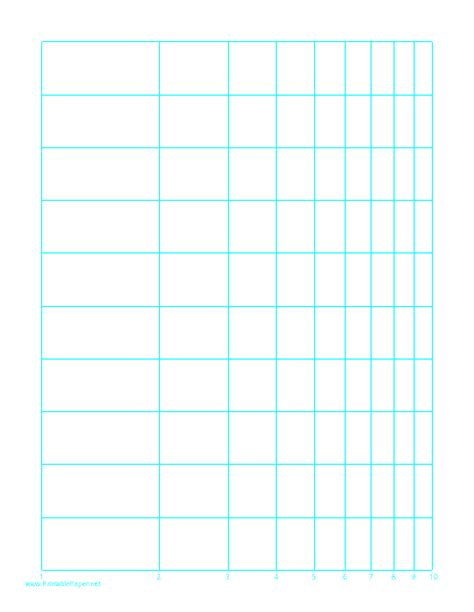 Semi Log Paper With Logarithmic Horizontal Axis One Decade And Linear Vertical Axis On Letter