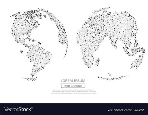 Abstract World Map With Low Poly Royalty Free Vector Image