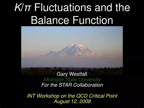 Ppt K π Fluctuations And The Balance Function Powerpoint