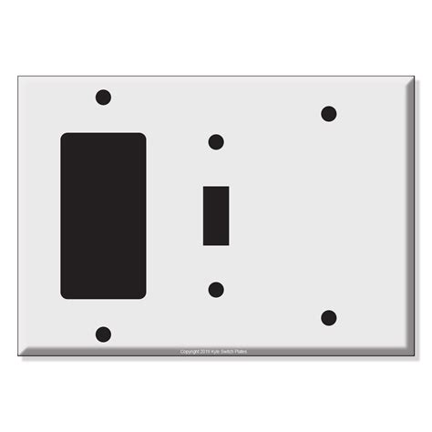 Vertical And Horizontal 3 Toggle Combo Wall Switch Plates