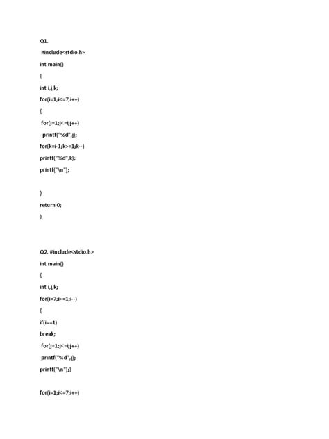C Java Program Pattern Solution Download Free Pdf Computer